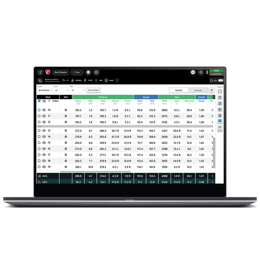 FlightScope PC Software for FS Mevo+ and FS X3
